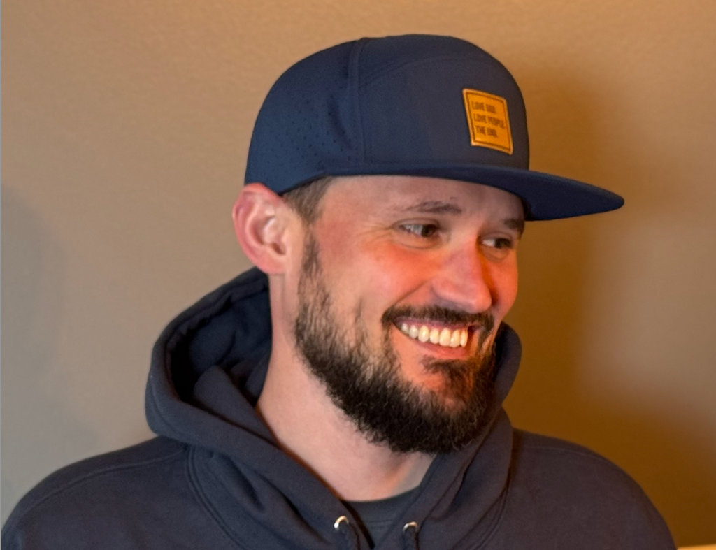 Love God. Love People. The End. Leather Patch Hat – OldLutheran