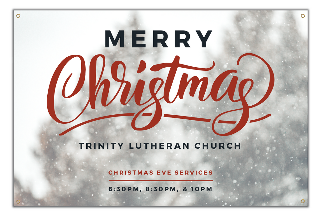 Custom Christmas Service Schedule Banner – OldLutheran